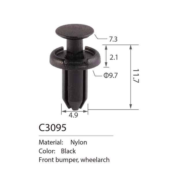 C3095 Push Type Retainer – Pro Auto Rubber