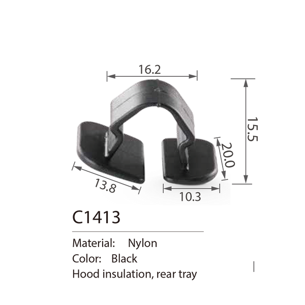 C1413 Hood Seal Clip – Pro Auto Rubber