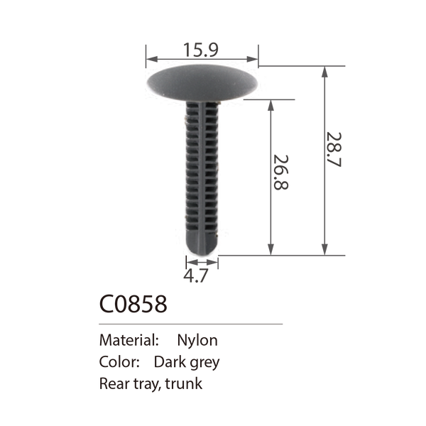 C0858 Fire Tree Rivet – Pro Auto Rubber