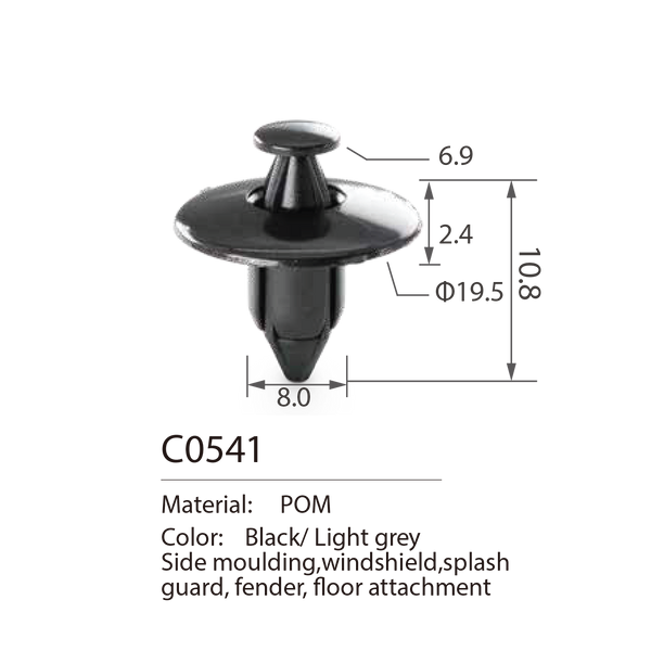 C0541 Push Type Retainer – Pro Auto Rubber