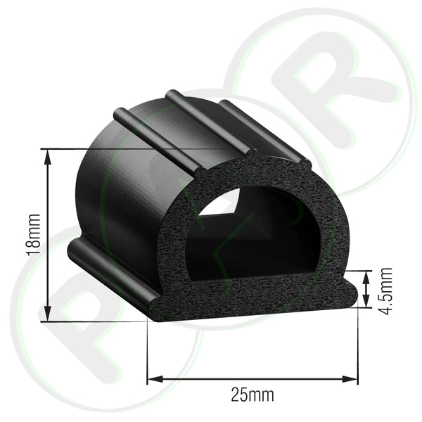 Large D Rubber With Double Sided Tape – Pro Auto Rubber