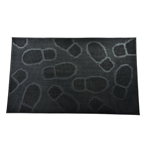 Thin Rubber Pin Footprint Design Entryway Mat Black 45cm X 75cm – Pro ...